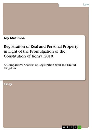 Registration of Real and Personal Property in Light of the Promulgation ...