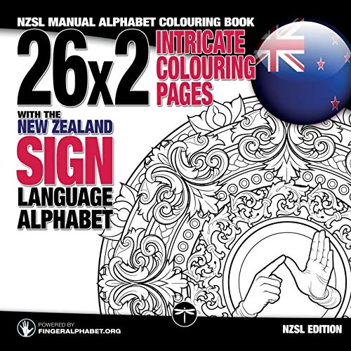 26x2 Intricate Colouring Pages with the New Zealand Sign Language ...