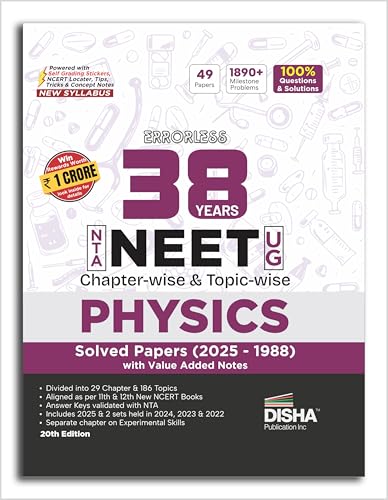 Disha Errorless 38 Years NTA NEET (UG) Chapter-wise & Topic-wise ...