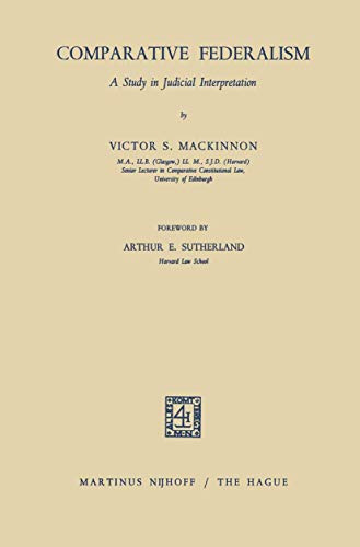 Comparative Federalism By Victor S Mackinnon | World of Books