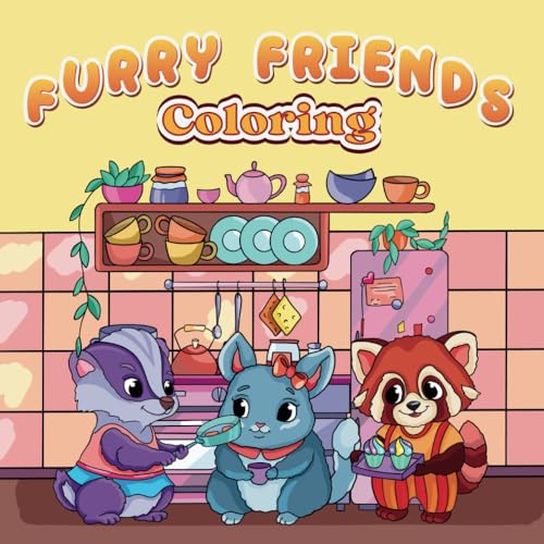 Furry Friends: Coloring Book for Kids and Adults with Cute and Adorable ...