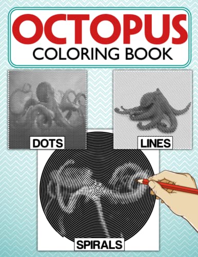 Octopus Dots Lines Spirals Coloring Book: Stunning Coloring Pages With ...