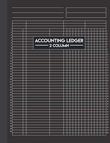 Accounting Two Column Ledger Book : 2 Column Accounting Ledger Book 2 ...