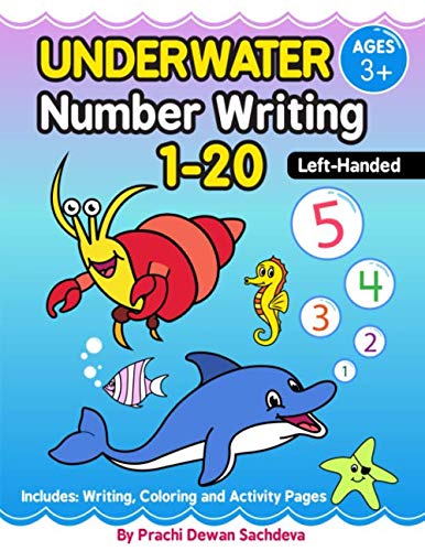 Underwater Number Writing 1 to 20 (Left Handed) Ages 3 +: Specially ...