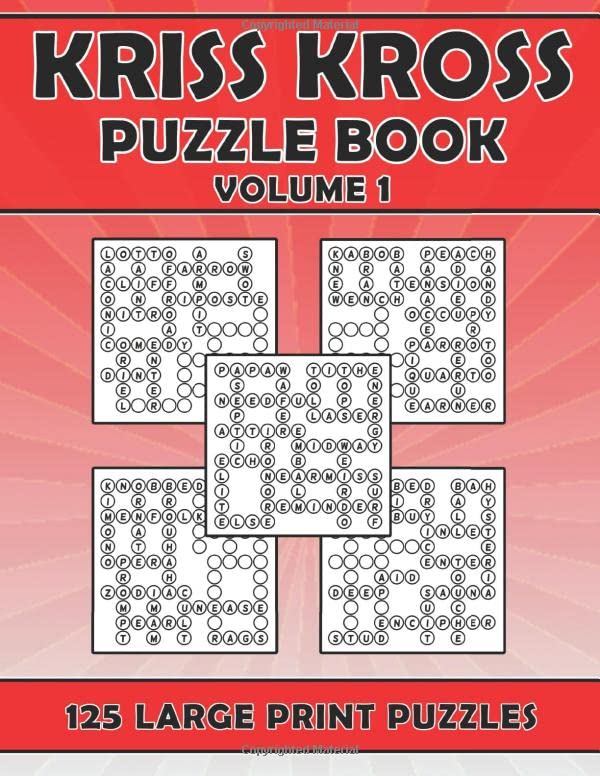 Kriss Kross Puzzle Book Volume 1: Activity Book With 125 Large Print ...