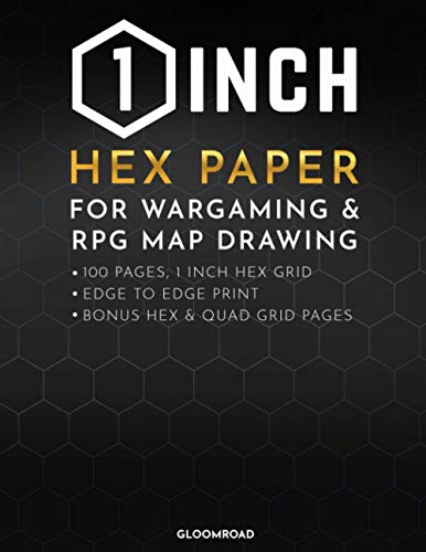 1 Inch Hex Paper : Hexagon Graph Notebook for RPG Map Drawing ...