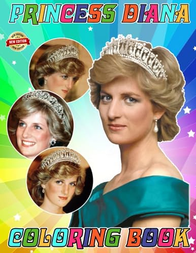 Princess Diana Coloring Book: 30+ New Designs for All Ages Great Gifts ...
