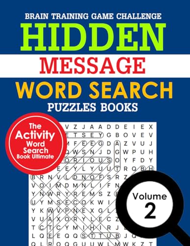Hidden Message, Word Search Puzzles Books Volume 2: Brain Training Game ...