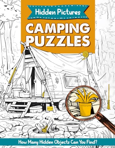 Camping Puzzles Hidden Pictures Book : Hidden Objects Puzzle Books for ...