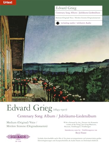 Grieg: Centenary Song Album (Voice and Piano) (EP7958): 9 Songs ...