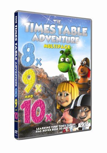 Times Table Adventure : 8X, 9X and 10X Multipack [DVD] (Animated PAL ...