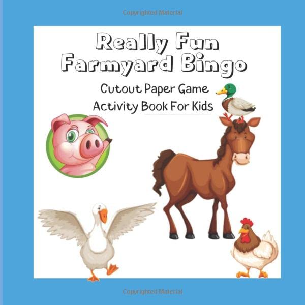 Really Fun Farmyard Bingo: Cut Out Paper Game Activity Book For Kids By ...