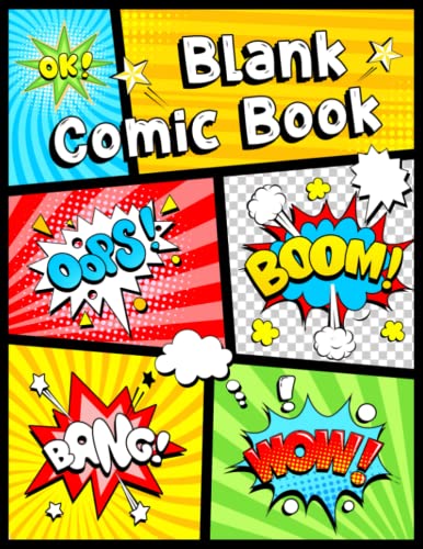 Blank Comic Book: Draw Your Own Comics, Comic Panels for Drawing ...