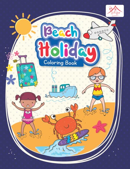 Beach Coloring Book: Beach Games Holiday Coloring Book for kids By ...