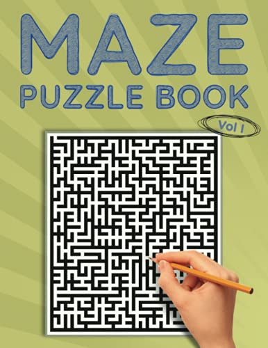 Maze Puzzle Book : Classic Simple Mazes, 80 Medium Difficulty Puzzles ...