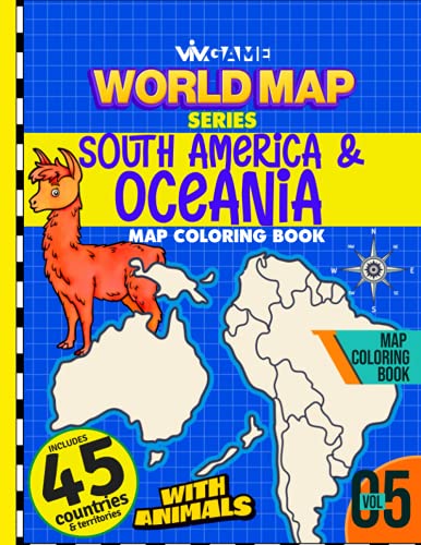 South America and Oceania Map Coloring Book - World Map Series Volume ...