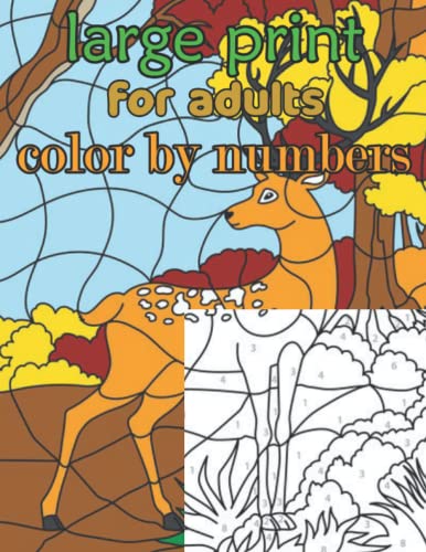 Large Print Color By Numbers For Adults: An Adult Color by Number ...