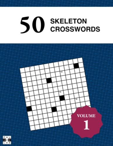 50 Diagramless Skeleton Crosswords - Pajuzzles: Volume 1 Skeleton ...