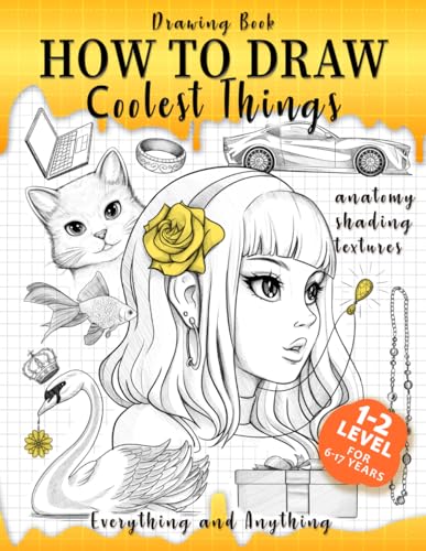 Drawing Book How to Draw Coolest Things Anatomy Shading Textures: This ...