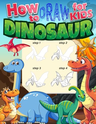How to Draw Dinosaur for Kids: Easy Step by Step Drawing Tutorial for ...