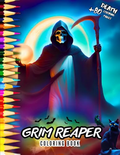 Grim Reaper Coloring Book: Over 80 Spine-Tingling Illustrations ...