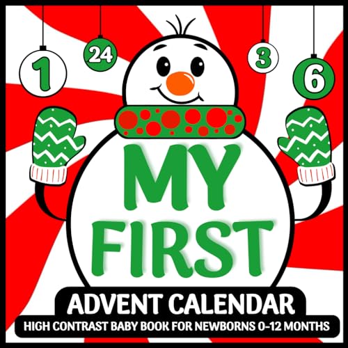 My First Advent Calendar High Contrast Baby Book for Newborns 0-12 ...
