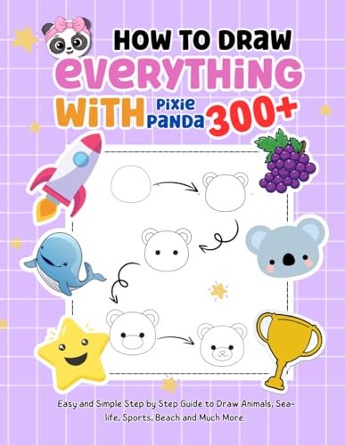 How To Draw Everything With Pixie Panda : 300+ Easy and Simple Step by ...