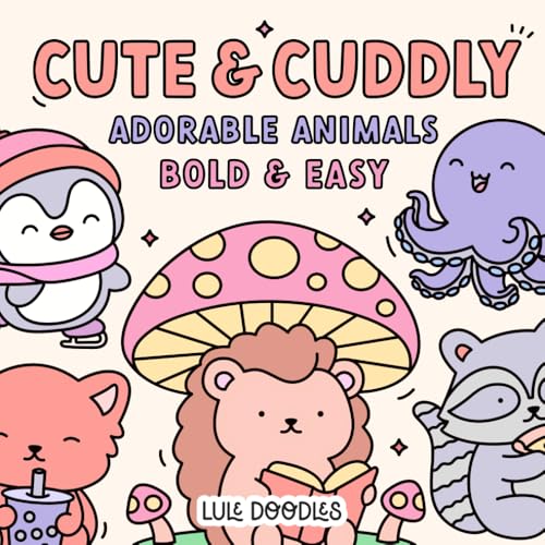 Cute & Cuddly Coloring Book: Adorable, Simple, Bold & Easy Animal ...